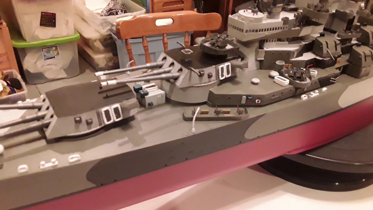 My build of the USS Missouri (BB-63) model part 2 - YouTube