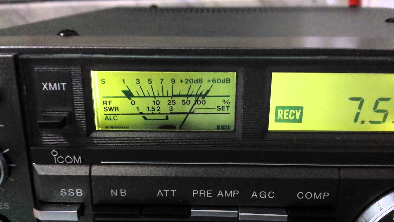 ICOM IC-735 on 7.550 MHz in AM - BROADCASTING RADIO STATION!!! - YouTube