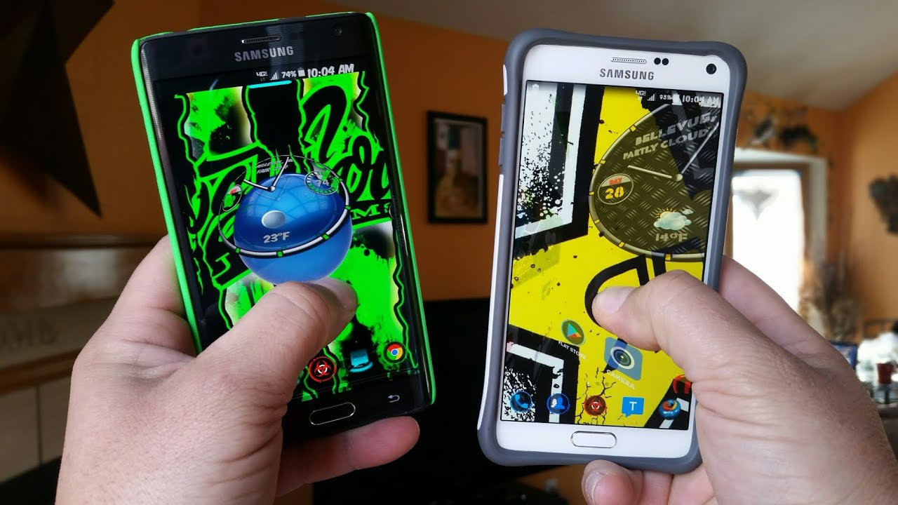 Samsung Note 4 & Note Edge - Next launcher 3d vs Dodol Launcher - YouTube