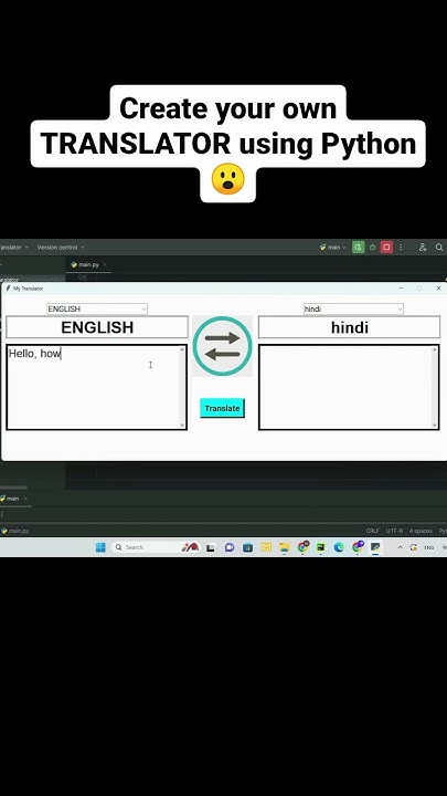Creat your own translator using Python || coding in website development language #coding #python ...