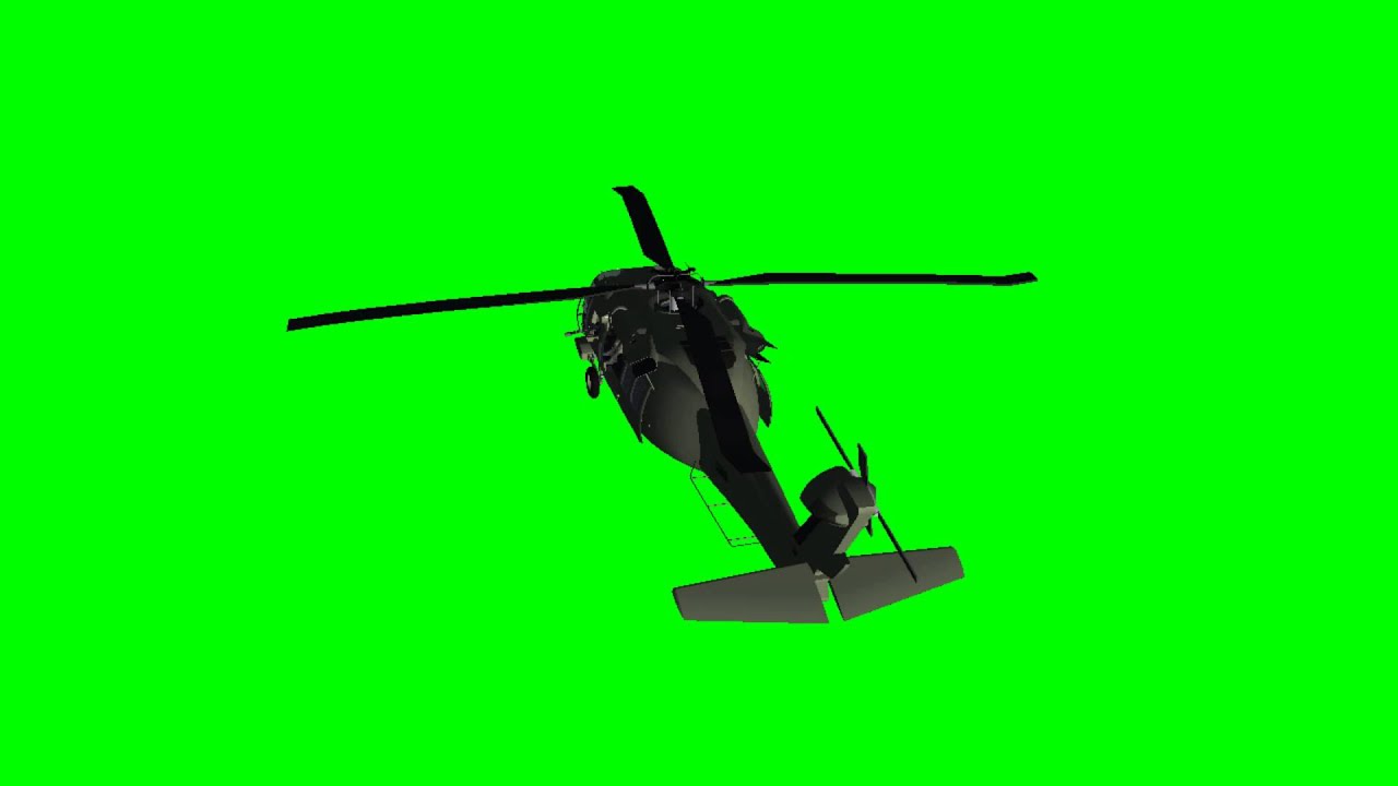 Helicopter Black Hawk with sound - green screen - free use - YouTube