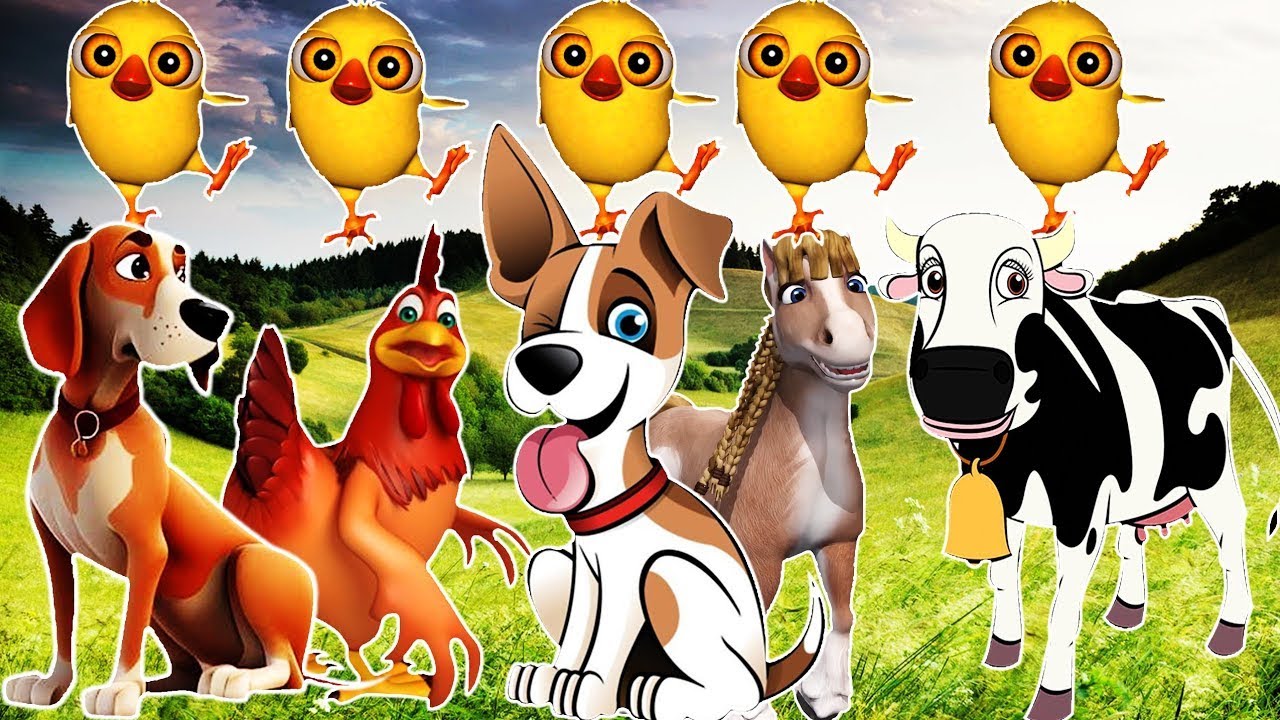 El Pollito Pia 3D animals game | Baby animal Cartoon Video | de la ...