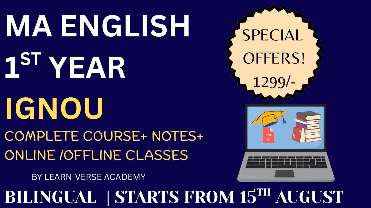 MEG1st Year Syllabus| IGNOU MA English | Full Course Starts 15th August ...