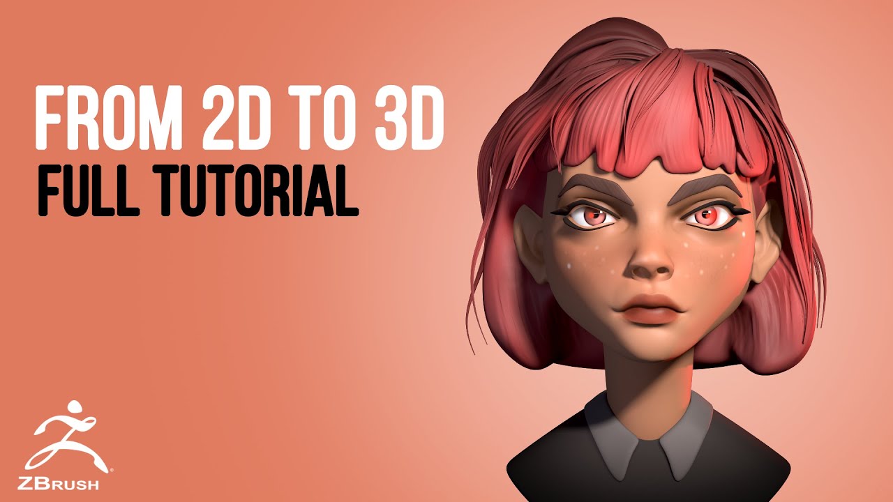 Sculpting stylized female bust Tutorial - Zbrush - YouTube