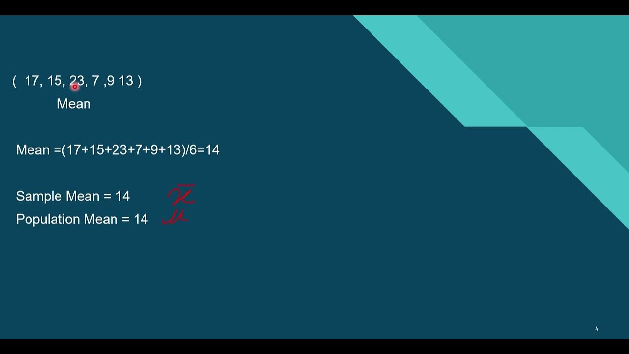 Variance & Standard Deviation - Tarza Talib - YouTube