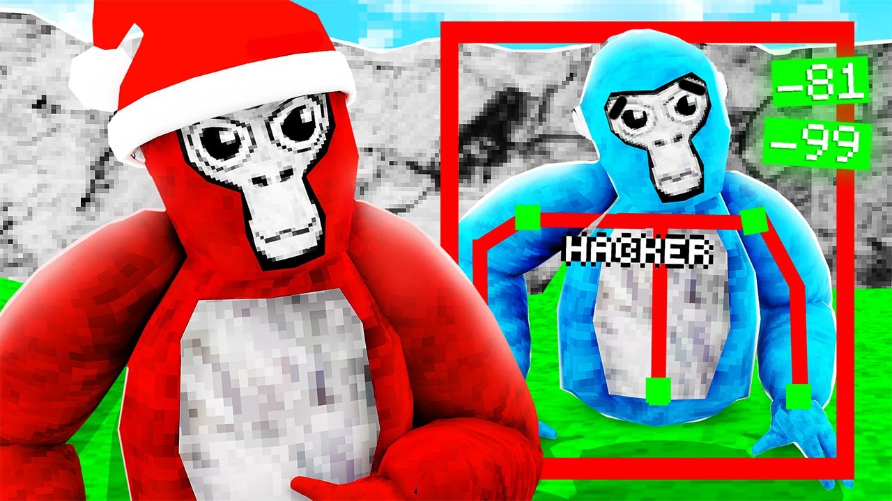 Gorilla Tag Hacker VS 9 Players - YouTube