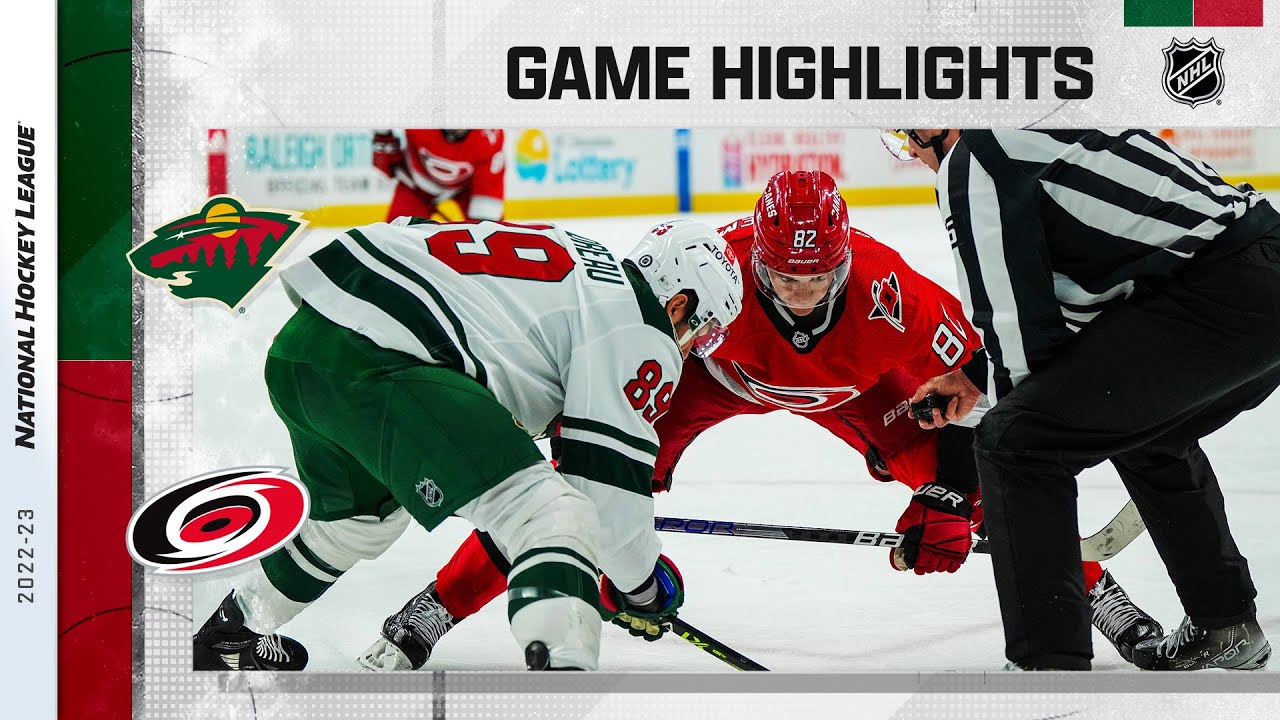 Wild @ Hurricanes 1/19 | NHL Highlights 2023 - YouTube