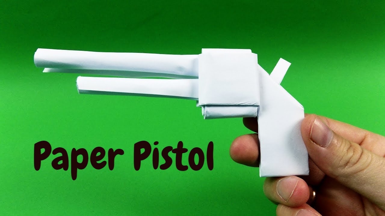how-to-make-paper-pistol-without-glue-youtube