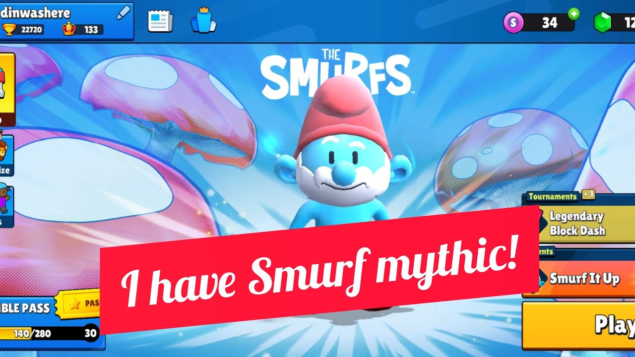 Stumble Guys Theme The Smurf 2023 - Mythic Character - YouTube