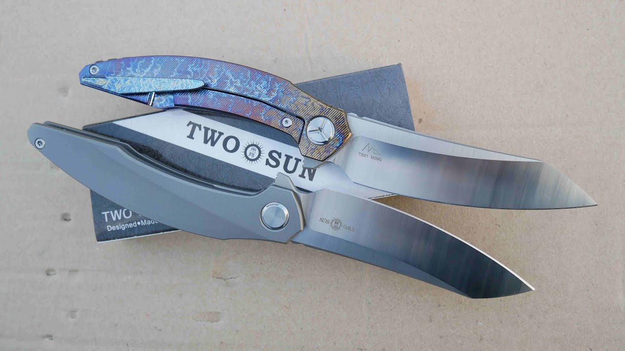 TwoSun TS51-Titanium, М390 Satin - YouTube