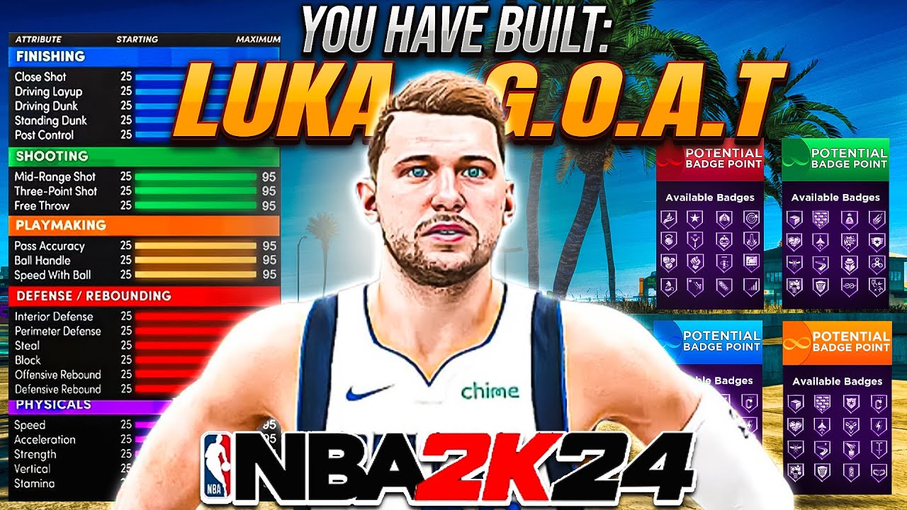 *New* Luka Doncic Build in NBA 2K24 is Unguardable! Best Build in the ...