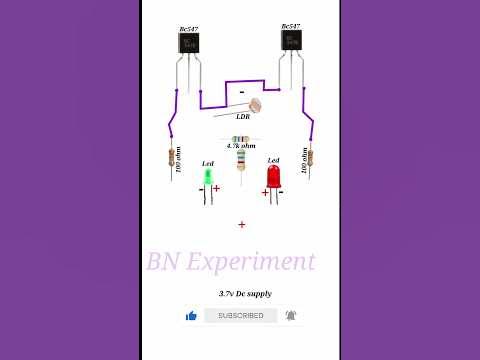 LDR project l LDE project with Bc547 l Lasser security system using Ldr ...