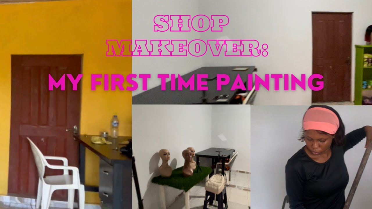 Transforming My Creative Space | My First Time Painting | Shop Makeover ...