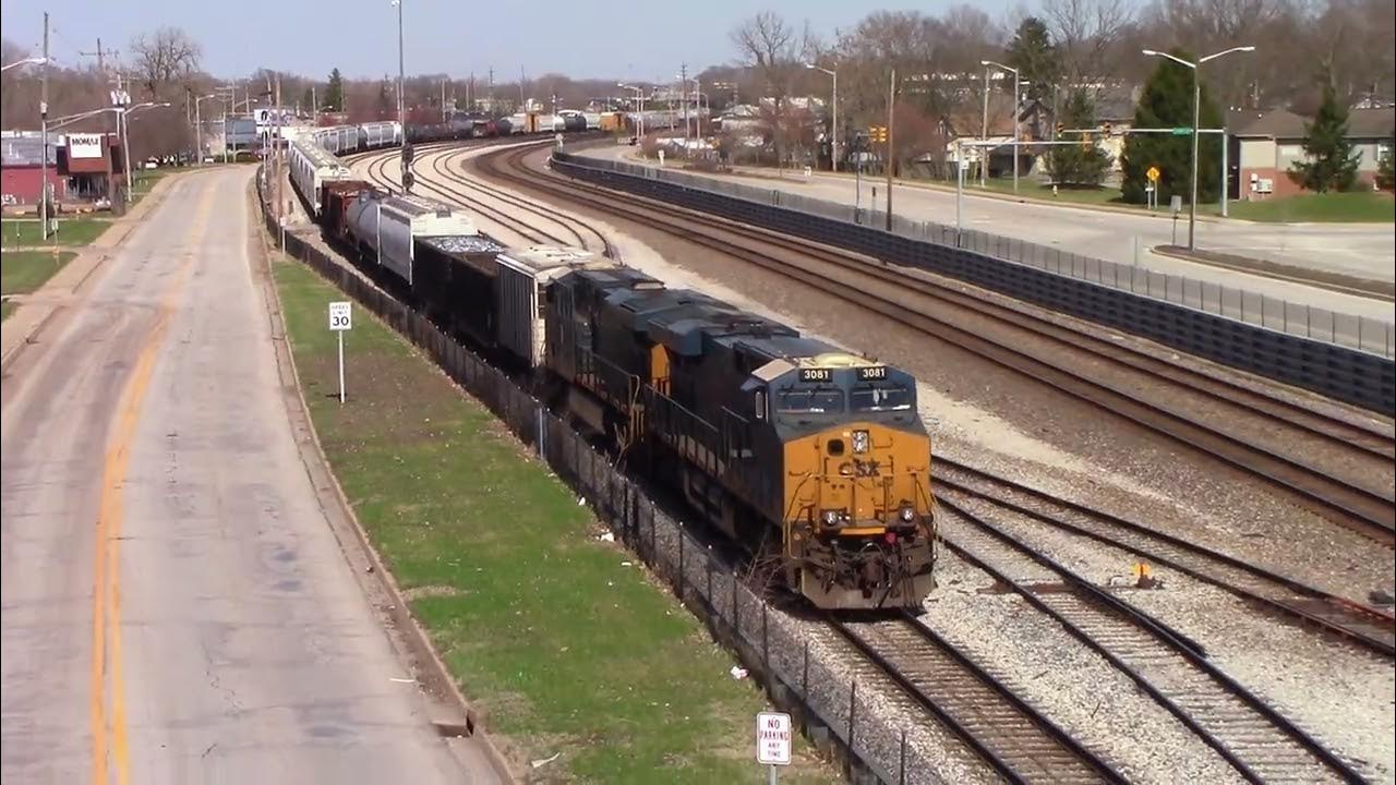 Quick Shot of CSX Y101/CSX M641 (CSX 3081, CSX 967 in Lafayette, Indiana - YouTube