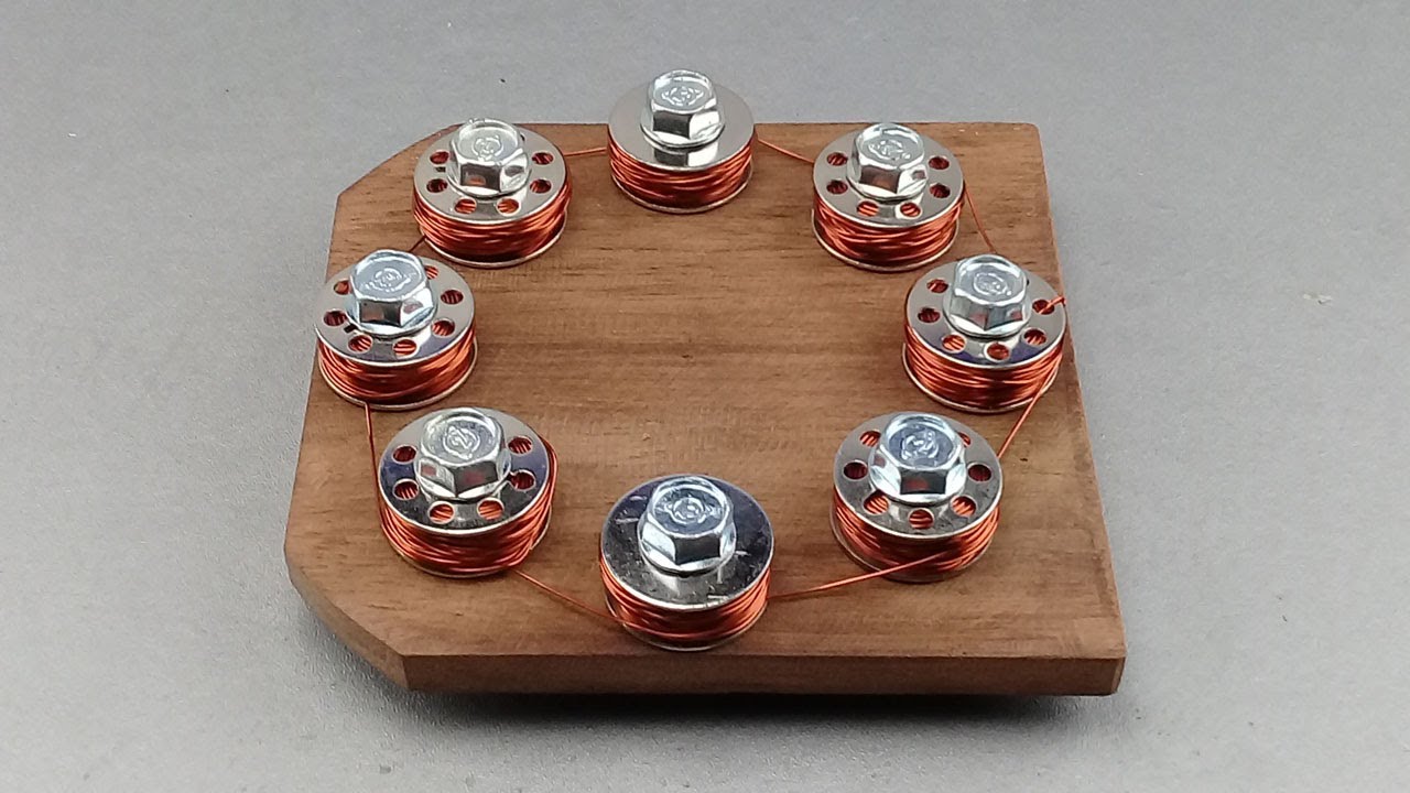 12V Free Energy Generator Using 8 Bolts // New 2020 - YouTube