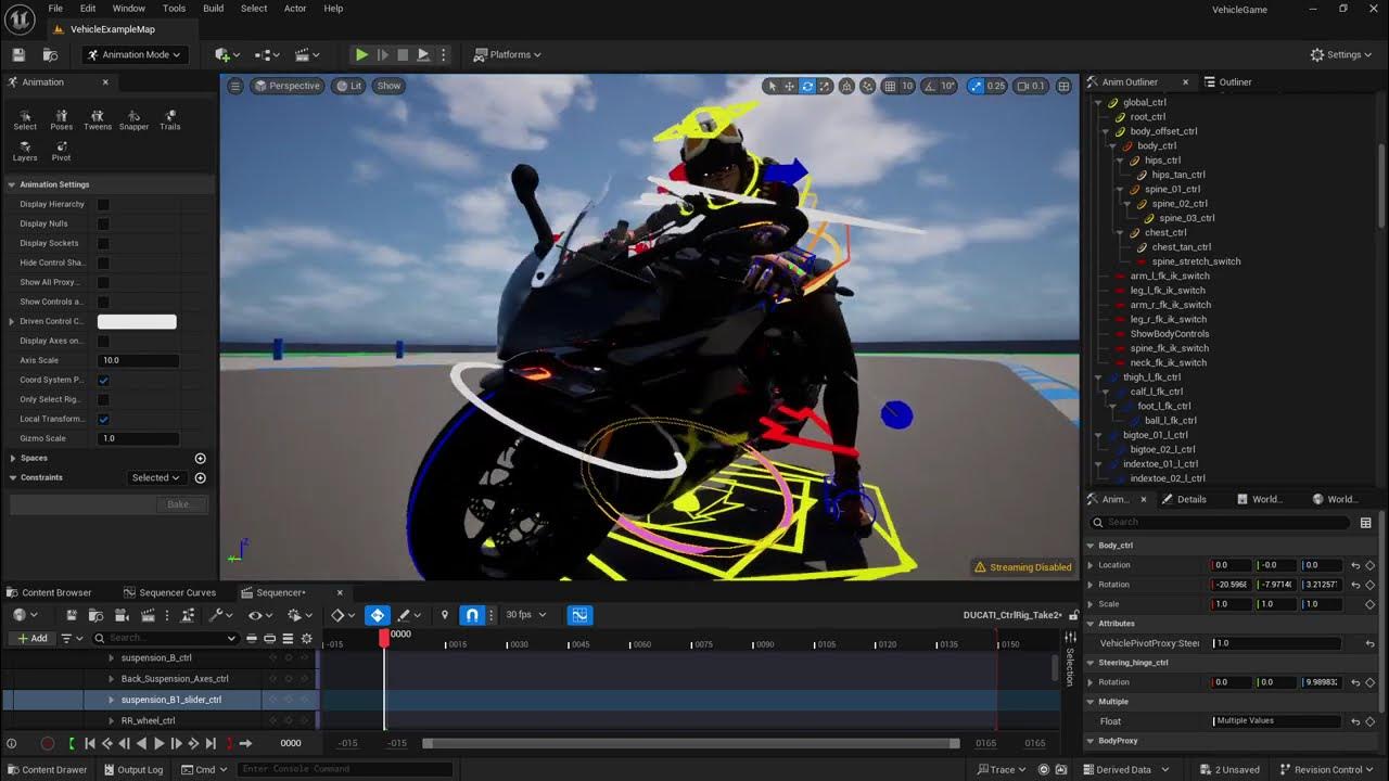 UE5 Motorcycle Modular Rig Sequencer Setup - YouTube