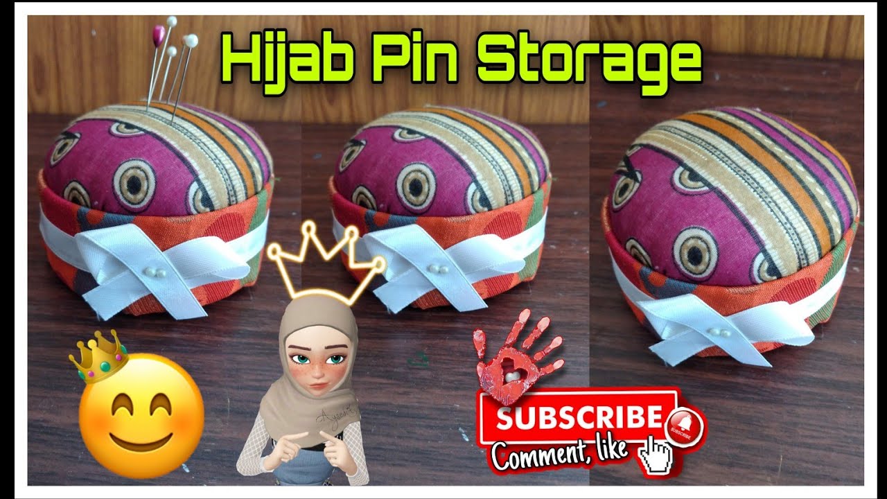 🧕Hijab Pin Storage Box🧕Hijab Pin Cushion ideas 🧕Hand made Pin Cushion 🧕 ...