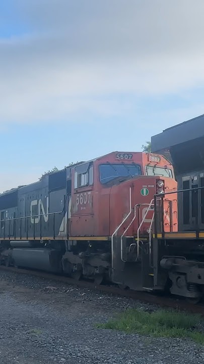 An SD70I Trails Second on CN M313 - YouTube