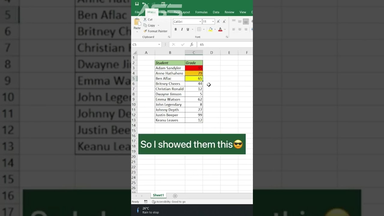 Color Scale With One Click Excel Tutorial YouTube Color Scale With One Click Excel Tutorial YouTube