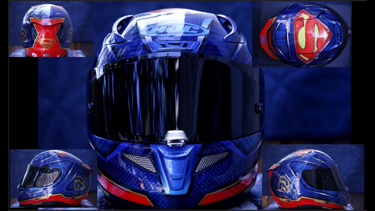 Superman Helmet HJC RPHA-11 - YouTube