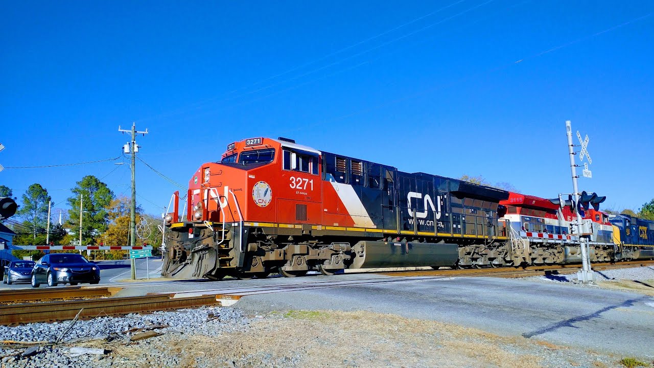 CN 3271 leading empty ethanol train K464 headed Southbound @ polkton NC 11/27/21☀️ - YouTube