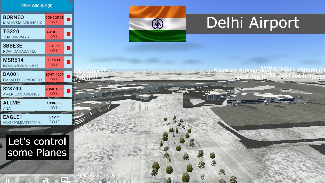 Delhi Airport Ground Control | ATC Simulation | RFS Real Flight ...