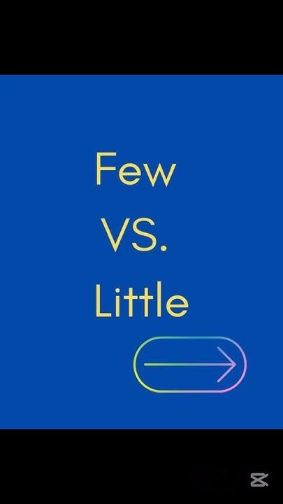 Few Vs Little | Difference between few and little #english # ...