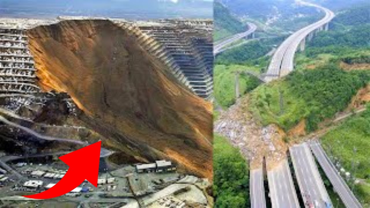 The Biggest Landslide Ever Filmed : Scary Compilation (2023) - YouTube