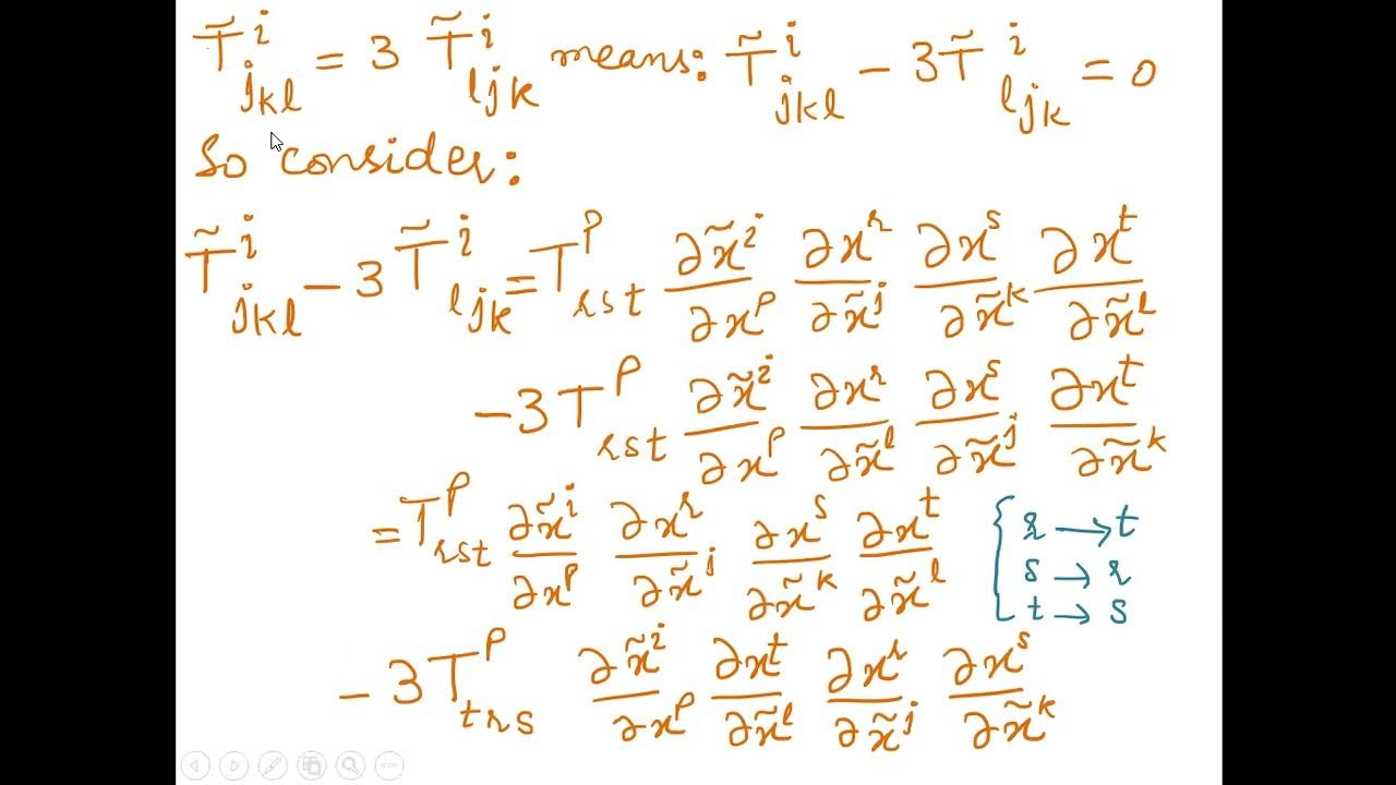 mth 623 lecture # 37 |37 Tensor equations - YouTube