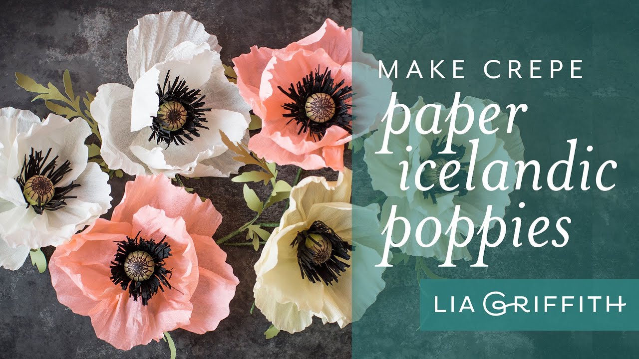 Crafting Icelandic Poppy Flowers With Crepe Paper DIY Tutorial YouTube crafting-icelandic-poppy-flowers-with-crepe-paper-diy-tutorial-youtube