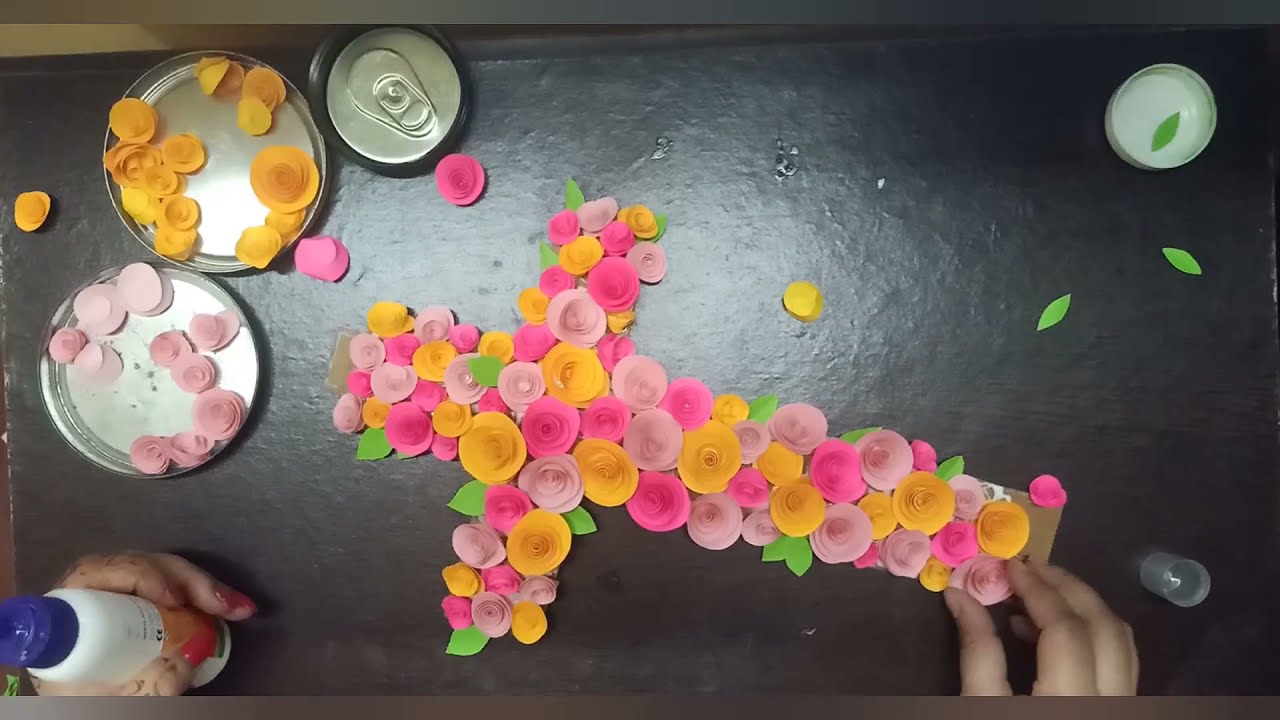 #DIY Paper flower cross.#easy,simple for kids. - YouTube