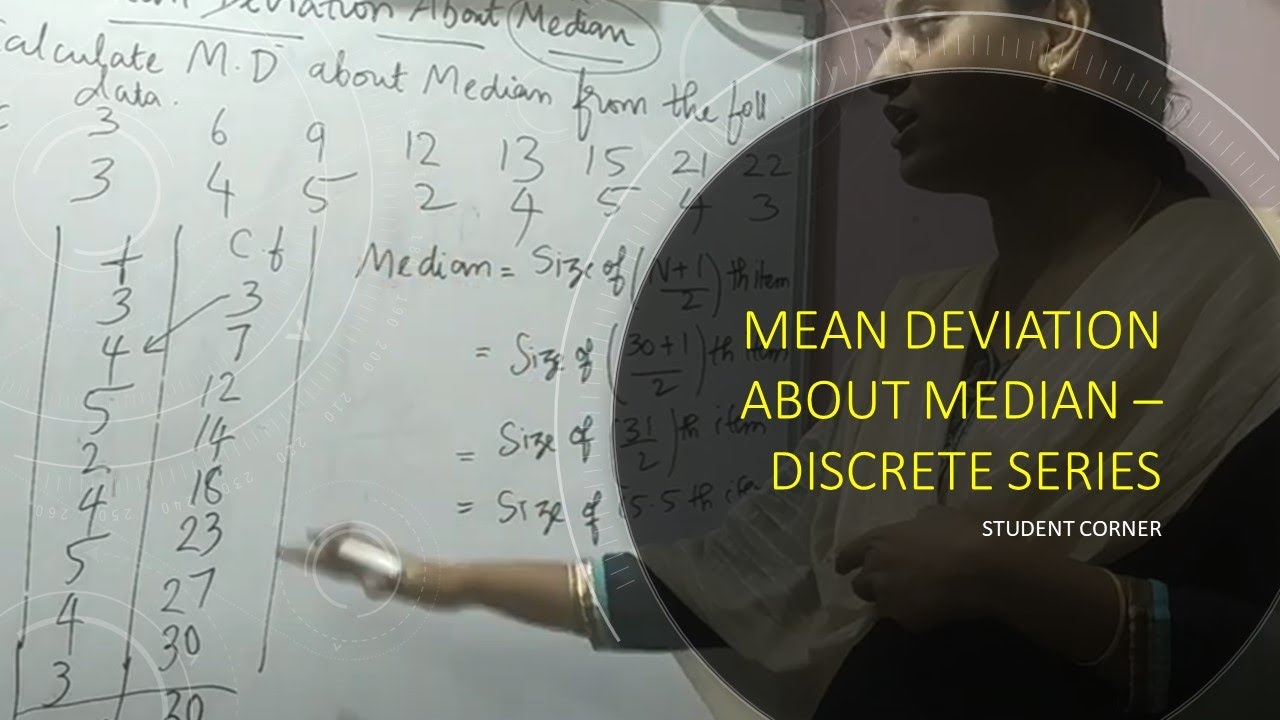 Mean Deviation about Median - Discrete Series - YouTube