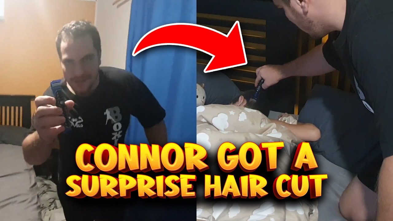 SURPRISE HAIRCUT For Connor: Hair Cut Prank On Son | Funny Family ...