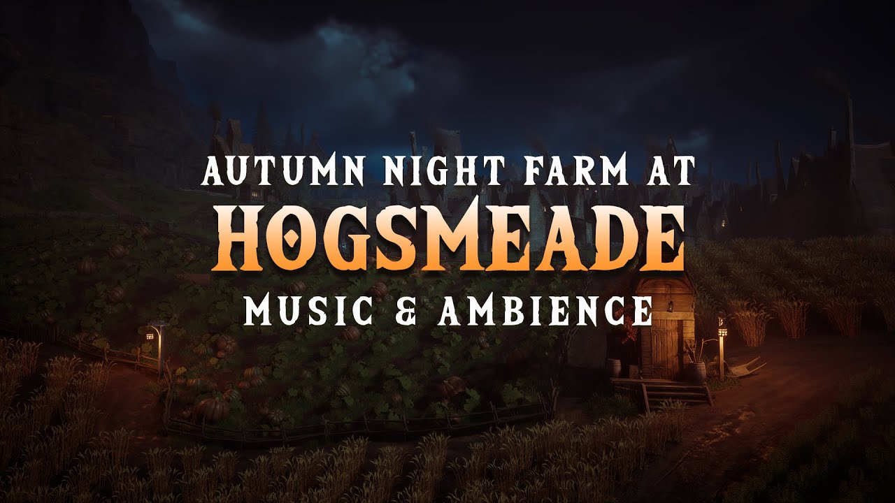 Autumn Night Farm at Hogsmeade 🍁 Harry Potter Music & Ambience ...