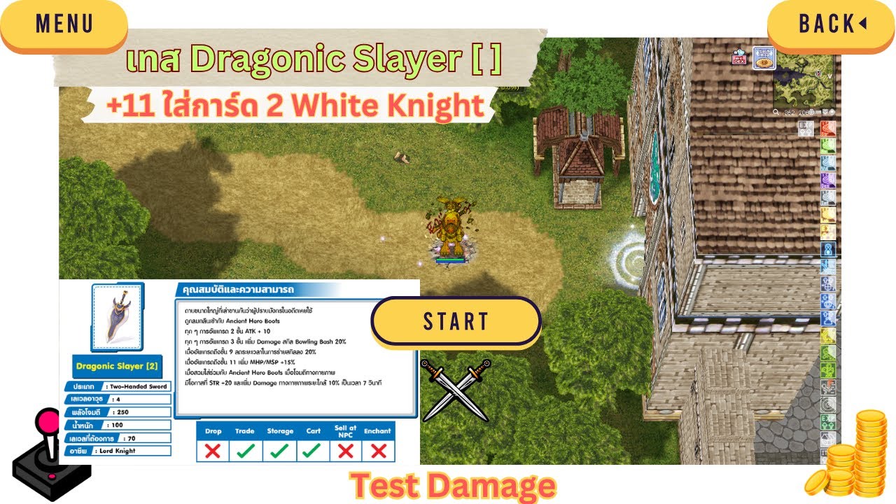 Ragnarok Classic l Dragonic Slayer [2wk] | เทสดาเมจ+11 | ยัดการ์ด ...