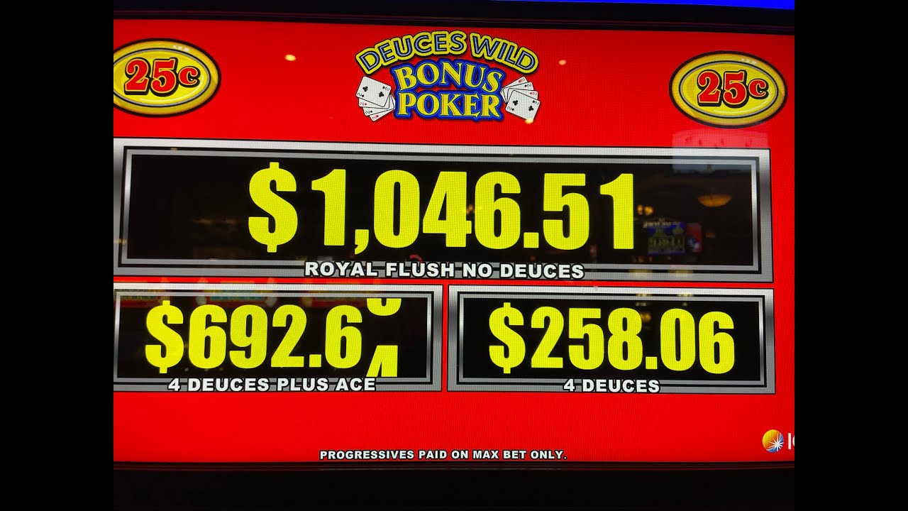 Video Poker: Deuces Wild Bonus Poker Progressive Session! - YouTube