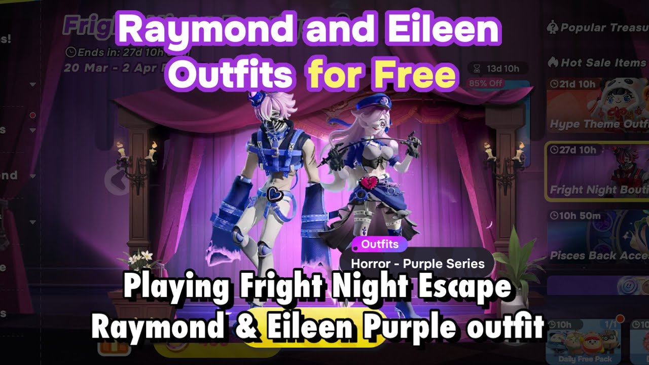 Playing Fright Night Escape Raymond & Eileen Purple outfit - Eggy Party ...