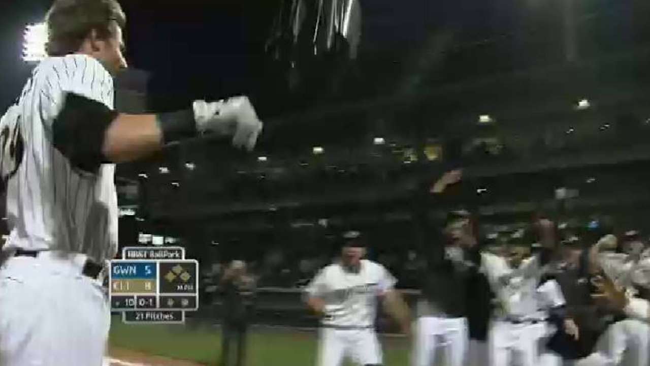 Knights' Hayes slugs walk-off grand slam - YouTube