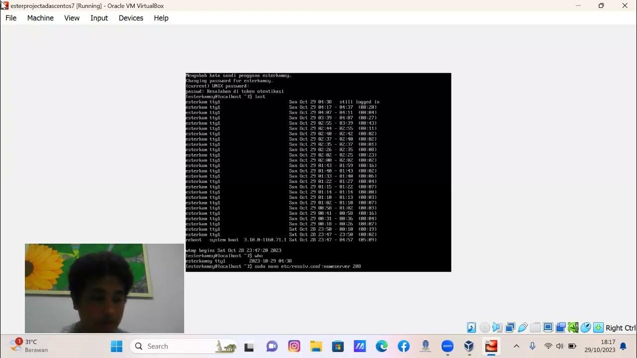 Langkah ke 8: Edit /etc/resolv.conf dengan Sudo di CentOS 7 - YouTube