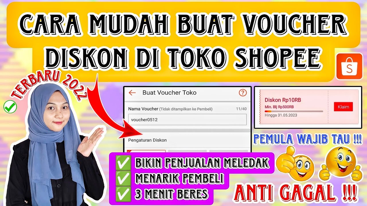 CARA MUDAH BUAT VOUCHER DISKON DI TOKO SHOPEE | VOUCHER DISKON DI TOKO ...