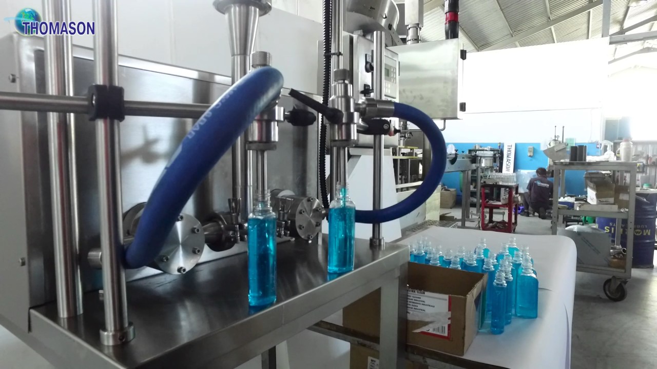 Semi Automatic Filling Machine for Shampoo - Gear Pump - YouTube