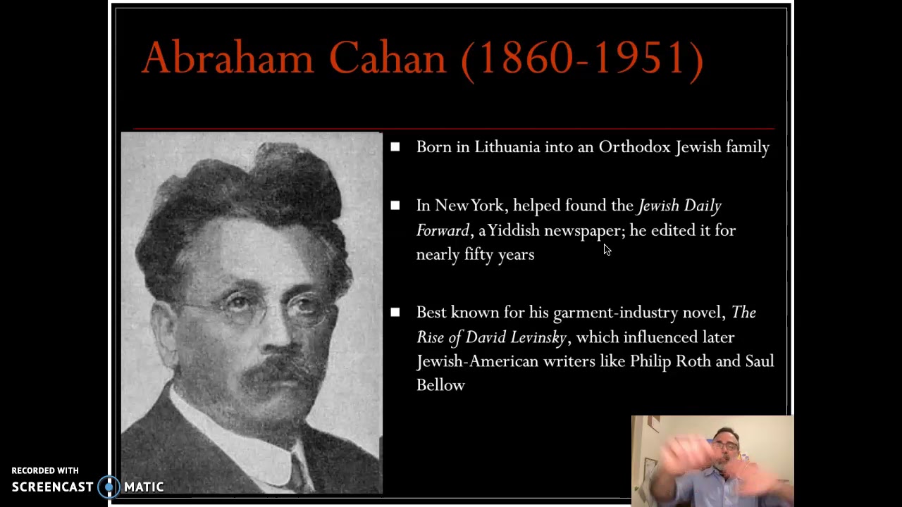 Abraham Cahan and Jewish-American Culture - YouTube