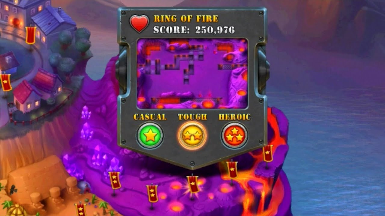 Fieldrunners 2: Map - Lavaflow. RING OF FIRE. Tough - YouTube