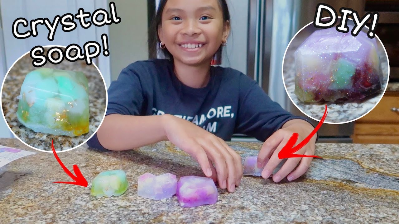 DIY CRYSTAL SOAP !! (Super Satisfying!!) - YouTube