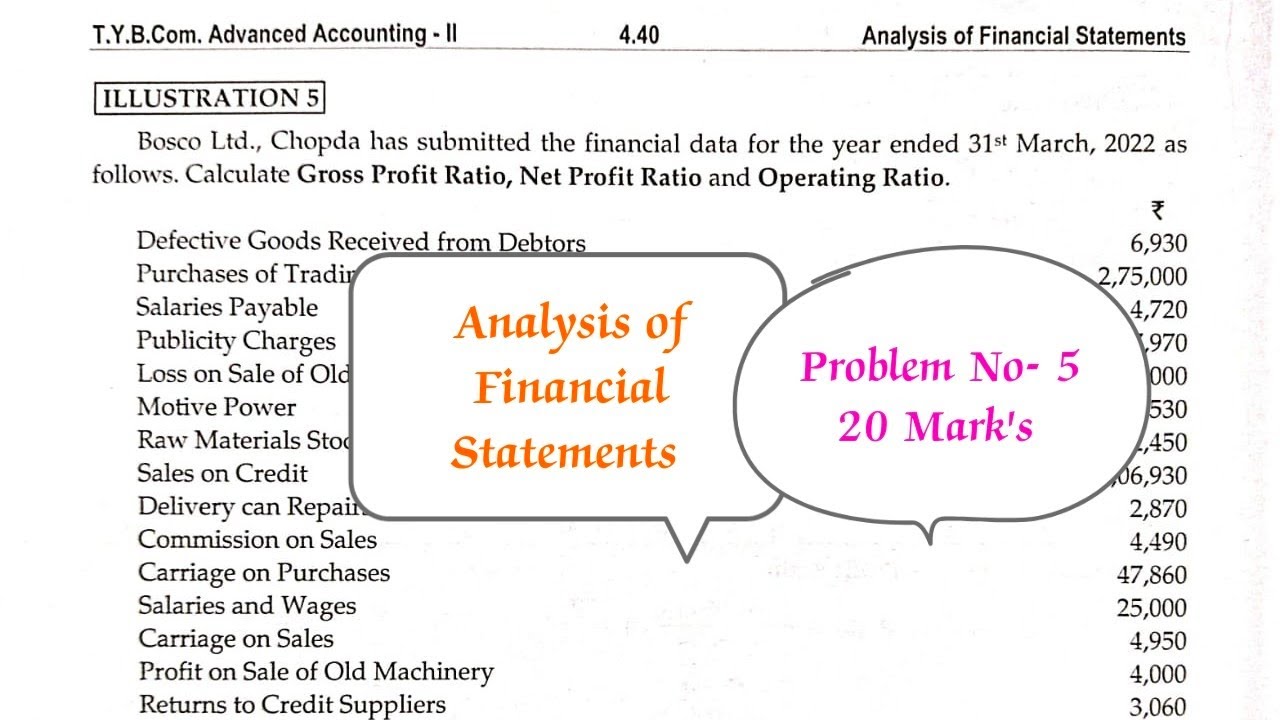 Analysis of Financial Statements || TYBCOM || SEM-VI || Advanced ...