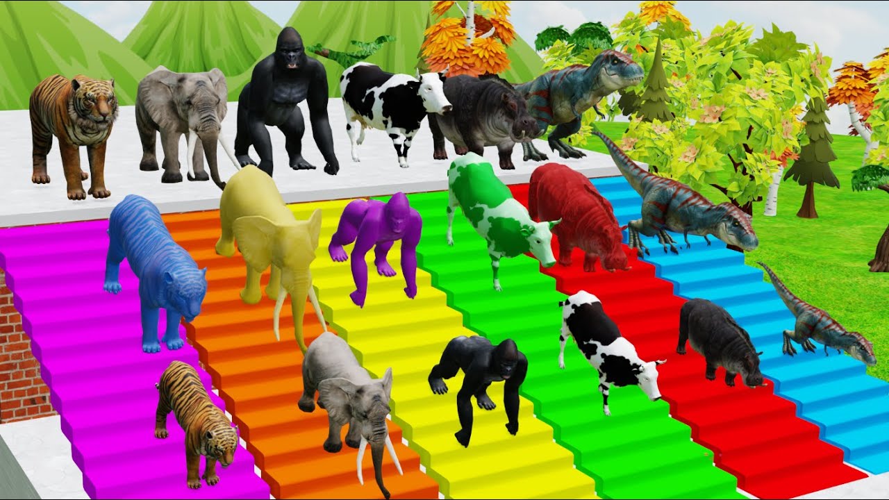 Cow Elephant Lion Gorilla Tiger Choose the RIGHT Animal ESCAPE ROOM ...