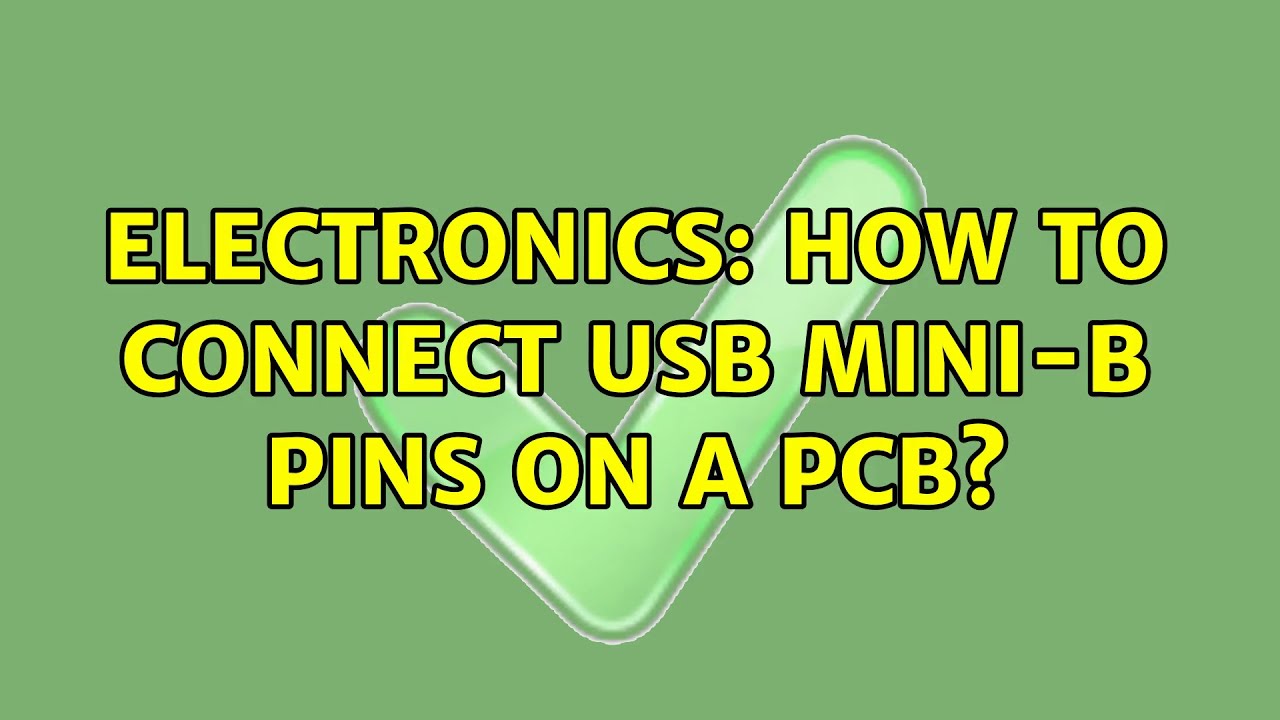 Electronics: How to connect USB mini-b pins on a PCB? - YouTube