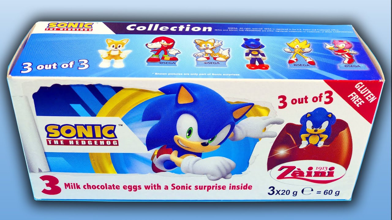 3 Sonic the Hedgehog Surprise Eggs Zaini from Italy ASMR Oddly ...