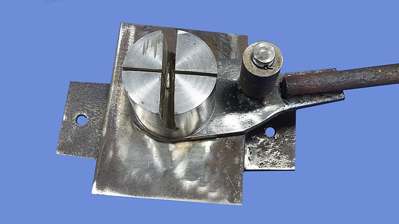 Do-it-yourself metal strip bending machine - YouTube