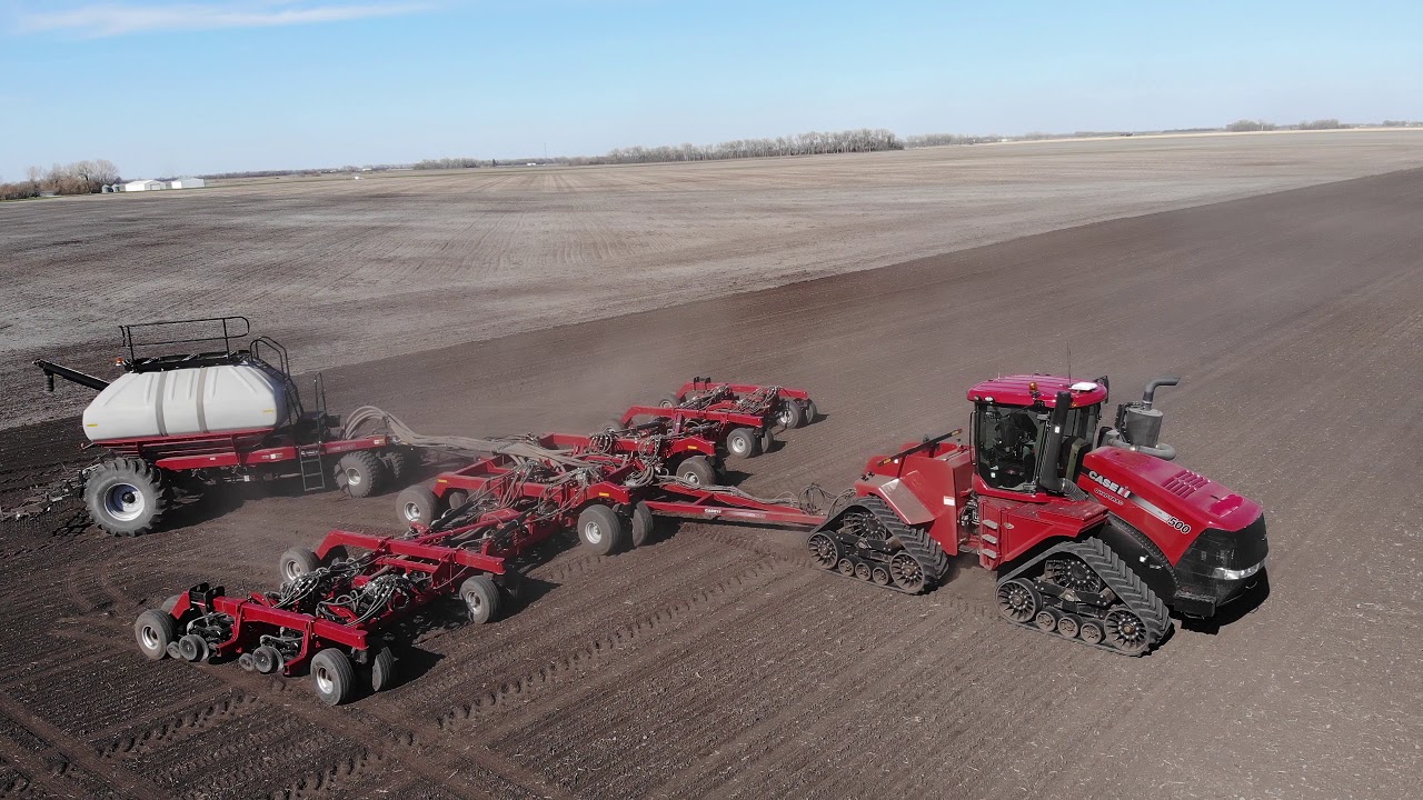 Planting Wheat with a Quadtrac - YouTube